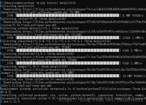 Python使用pip安装matplotlib模块 Jackmeng 博客园