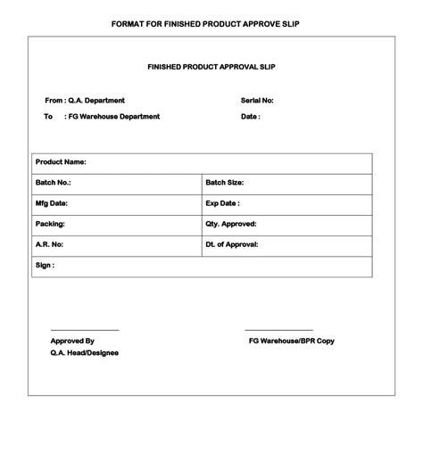 Approval Of Finished Goods SOP PharmaBlog