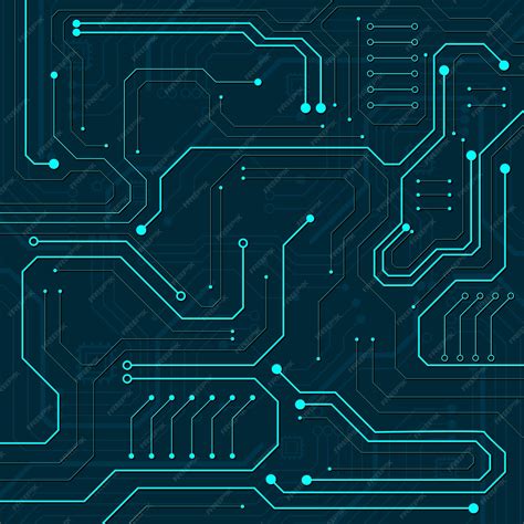 Premium Vector Circuit Technology Background With Hi Tech Digital
