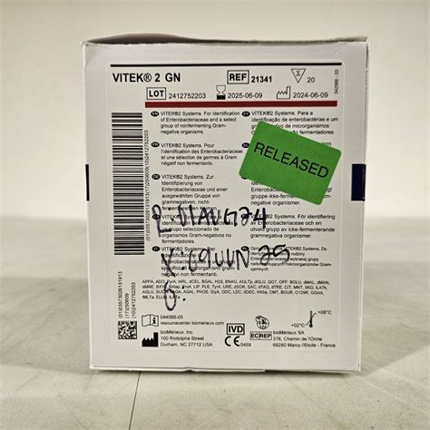Biomerieux Vitek 2 Gn Test Kit Reagent Card 21341 1 Card Lab Liquidators Store