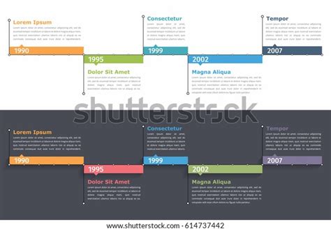 Timeline Infographics Template Flowchart Workflow Process Stock Vector Royalty Free