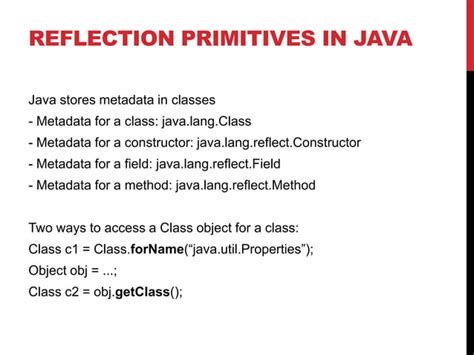 Reflection In Java Ppt