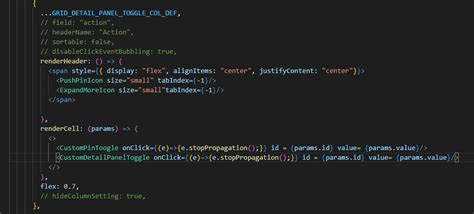 Datagridpro Add Another Button To The Master Detail Panel Custom Toggle And Stop Propagation