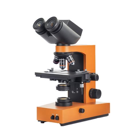 Modern Bright Orange Biological Compound Microscope 60821012 Png