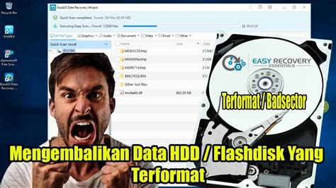Cara Mengembalikan Data Hardisk atau Flashdisk Yang Terformat, Recovery HDD Flashdisk - YouTube