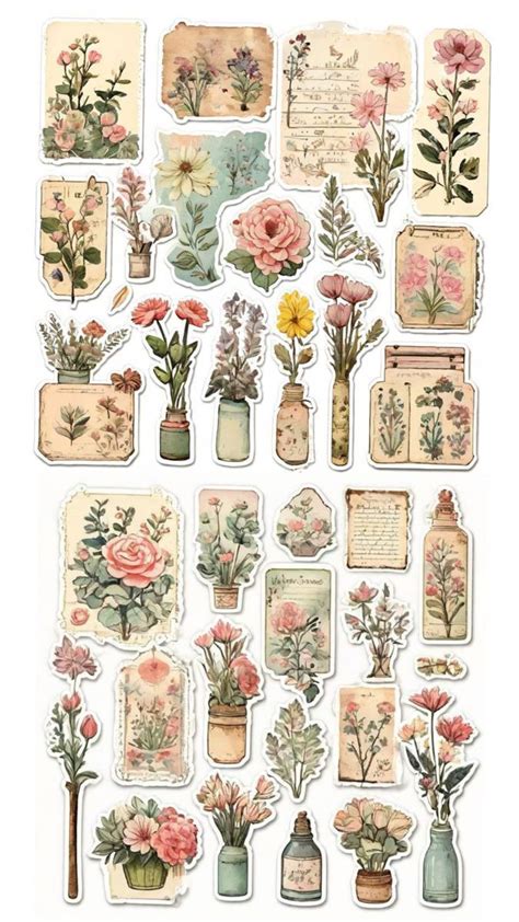 20 Aesthetic Flower Stickers That Will Brighten Up Your Life Today In