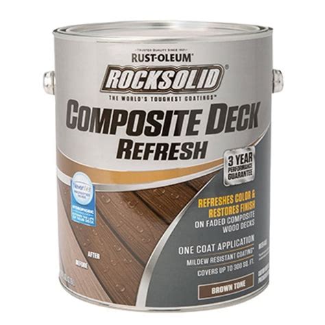 Rust Oleum Rocksolid Composite Deck Refresh Waterproofing Wood Coating And Restore 1 Gallon
