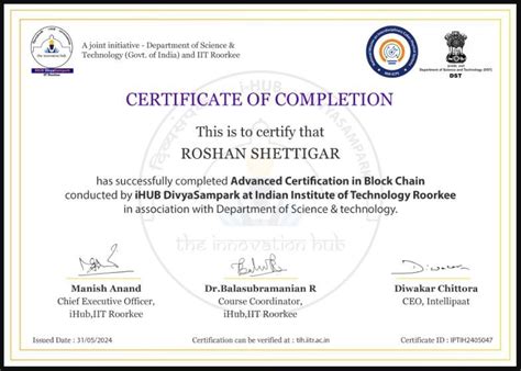 Roshan Shettigar On Linkedin Blockchain Advancedcertification Smartcontracts Dapps Ethereum