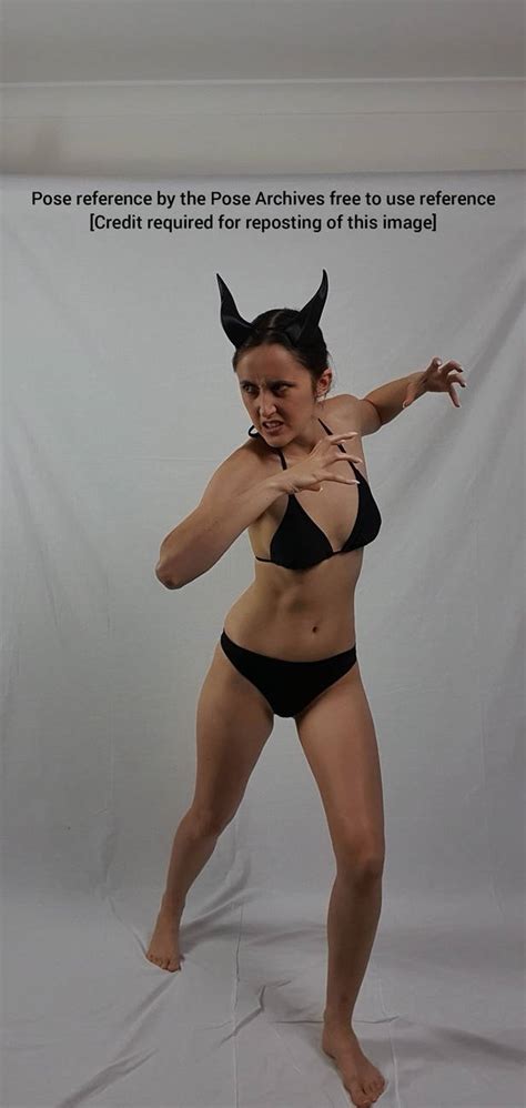 Female Demon Attacking Pose By Theposearchives On Deviantart