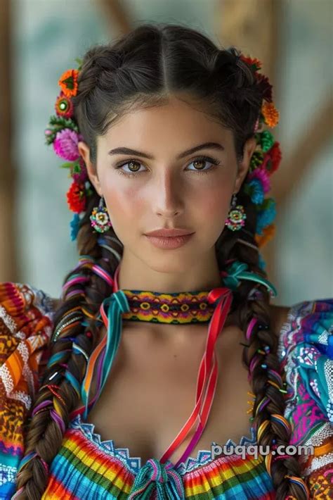 Pin By La Toscana On Rojo Mexican Hairstyles Braided Hairstyles