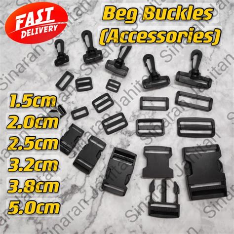 Beg Askar Klip Beg Hook Tri Glide Bag Clip Bag Buckle 15cm 2cm 2