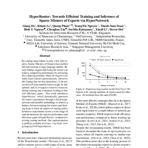 Hyperrouter Towards Efficient Training And Inference Of Sparse Mixture Of Experts Acl Anthology