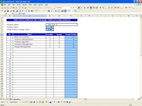 Gp Calculator Spreadsheet Db Excel Com