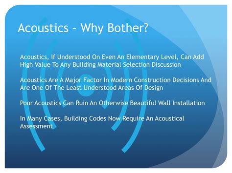 Fundamentals Of Building And Engineering Acoustics Ppt
