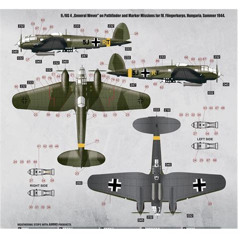 Border Model 135 Heinkel He 111 H 6 Wwii German Bomber Border
