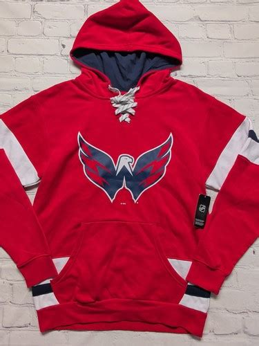 Mens Medium Nhl Apparel Washington Capitals Lace Up Hoodie Hooded