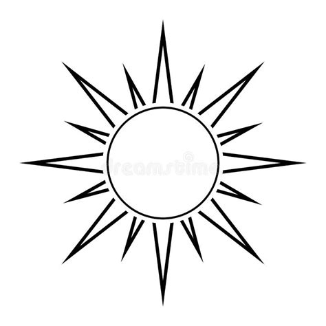 Sun Silhouette Vector Symbol Icon Design Stock Vector Illustration