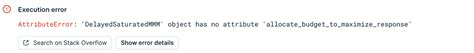 Unable To Use The Budget Allocation Function For Delayedsaturatedmmm