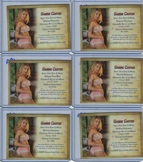 Gabbie Carter Adult Star Signed And Kissed Trading Card 14a Vixen Tushy