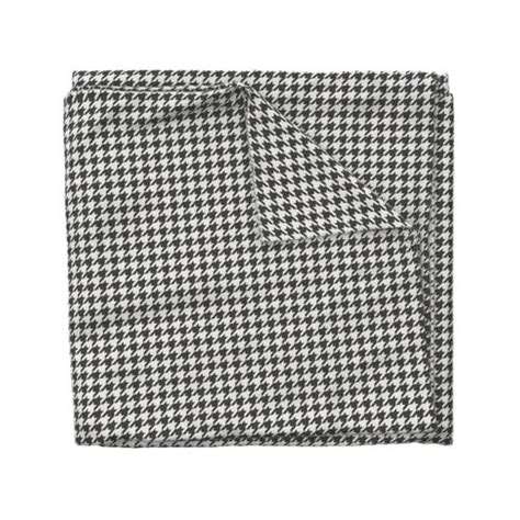 Small Houndstooth In Black Linen Duvet Cover Spoonflower