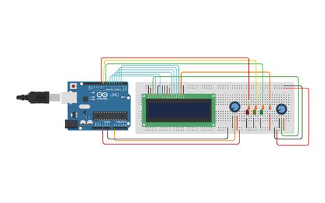 Circuit Design SemÁforo Lcd Tinkercad