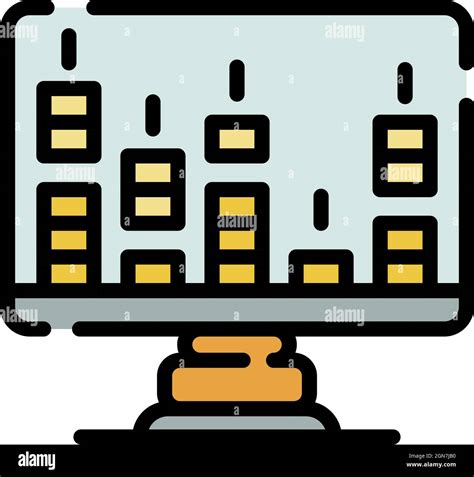 Audio Frequency Monitor Icon Outline Audio Frequency Monitor Vector