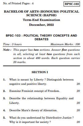 IGNOU BPSC 103 Previous Years Solved Question Paper