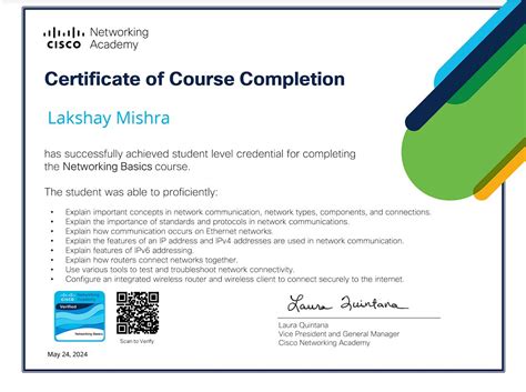 lakshay mishra on linkedin just completed a course about basic networking
