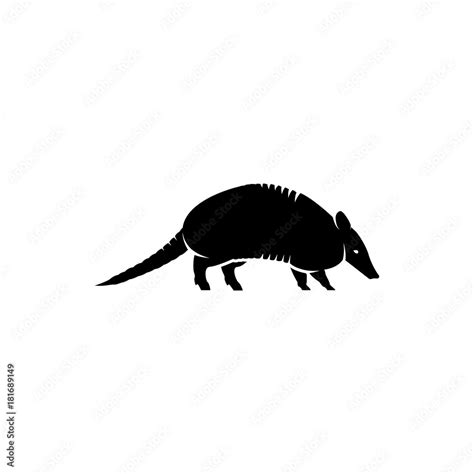 Vector Armadillo Silhouette Stock Vector Adobe Stock