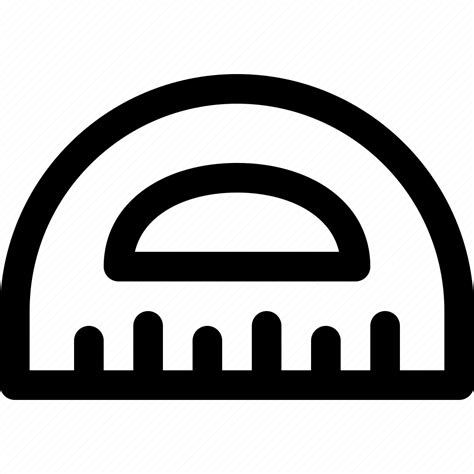 Protractor Ruler Geometry Measure Icon Download On Iconfinder