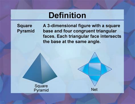 Video Definition 43 3d Geometry Square Pyramid Media4math