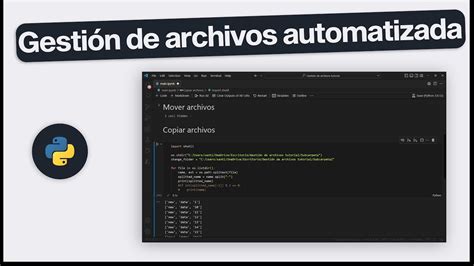 Gesti N De Archivos Automatizada Python Youtube