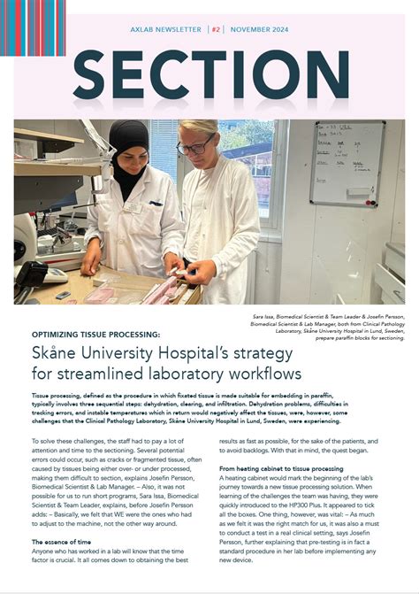Optimizing Tissue Processing Skåne University Hospitals Strategy For