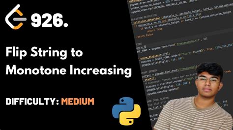 Flip String To Monotone Increasing Leetcode 926 Theory Python