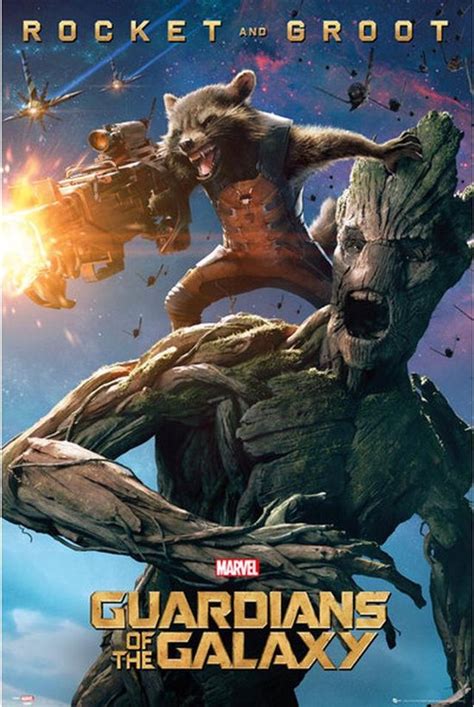 Rocket And Groot Poster Guardians Of The Galaxy Marvel The