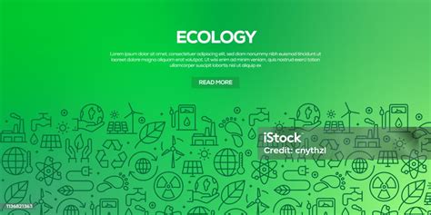 트렌드 선형 스타일의 생태에 대 한 디자인 템플릿과 요소의 벡터 세트생태와 관련 된 선형 아이콘으로 완벽 한 패턴벡터 환경에 대한 스톡 벡터 아트 및 기타 이미지 Istock