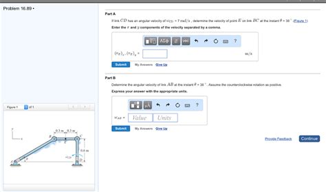 Solved If Link CD Has An Angular Velocity Of Omega CD Chegg