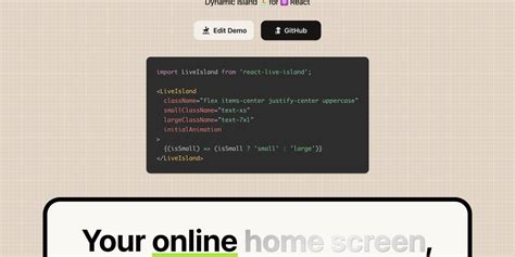 react live island dynamic island for react dev community
