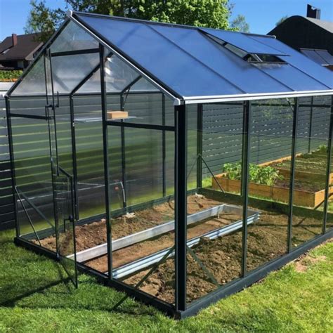 Šiltnamis Gampre Sanus Hybrid Xl Plotis 2 9 M Sienos 4 Mm Stiklas Stogas 6 Mm Polikarbonatas