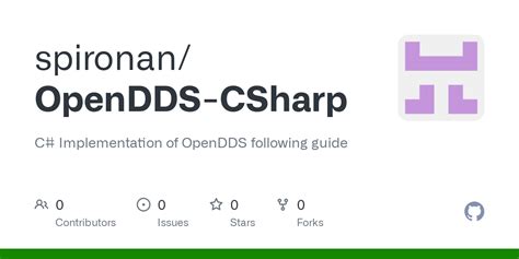 GitHub Spironan OpenDDS CSharp C Implementation Of OpenDDS Following Guide