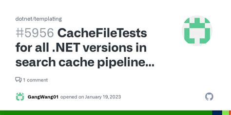 Cachefiletests For All Net Versions In Search Cache Pipeline Don T Work Issue Dotnet