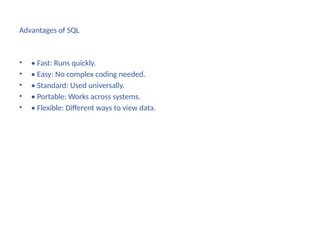 Structured Query Language Basics And Introduction PPT