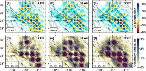 the results of the checkerboard resolution test for average p‐wave