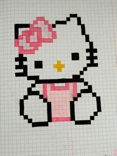 Hello Kitty Pixel Art Grid