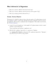 Inferences In Regression Confidence Intervals And Prediction Course Hero