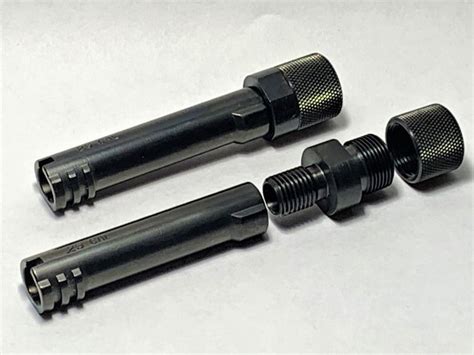 Precision Small Arms Inc Suppressors Internally Threaded Barrel And Adapter Carbon Titanium