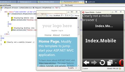 Mvc How Does Mvc4 Detect A Mobile Browser Stack Overflow