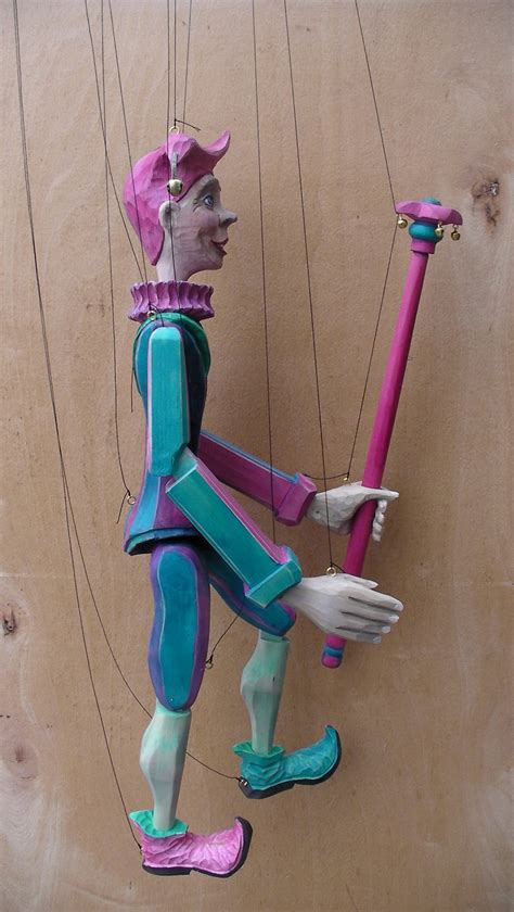 Marionettes Puppets For Sale Original Handmade Coloured Jester Wood