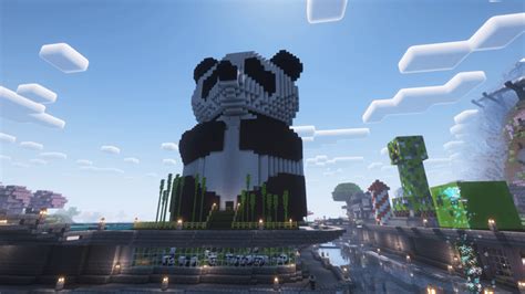 Original Giant Panda Build With Habitat Underneath And Bamboo Farm In