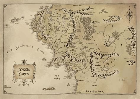 Middle Earth Map Draw By Me Rlotr